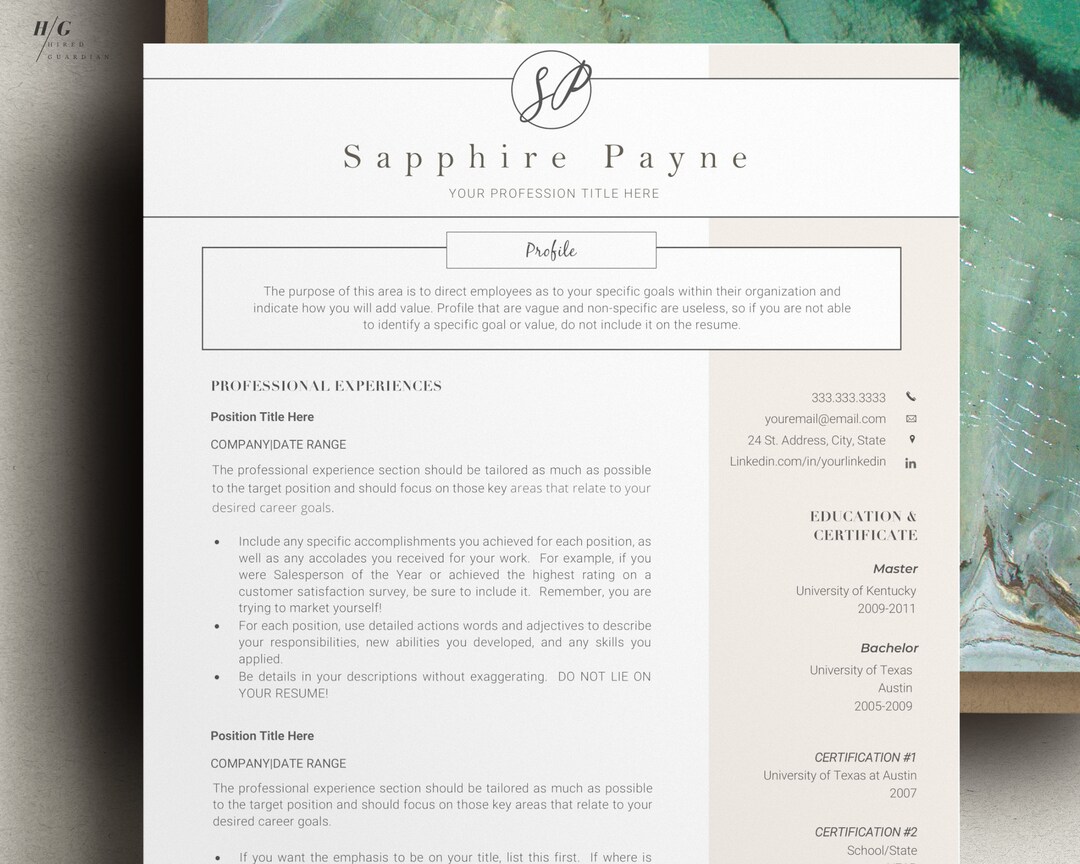 Teacher Resume Template, Elementary School Teacher Resume, Creative ...