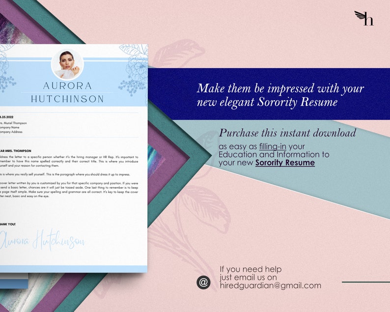 Sorority Resume Template Blue, Delta Sigma Theta Sorority, Chic ...
