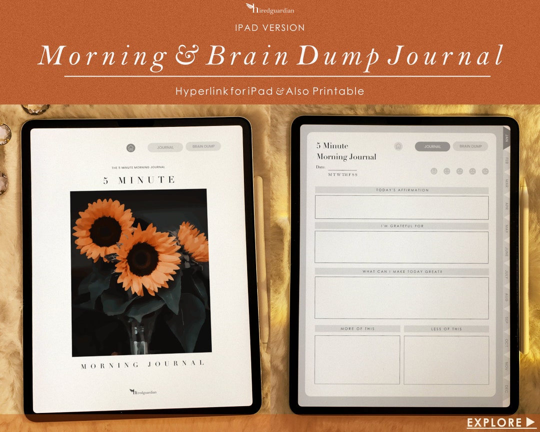 5 Minute Morning Journal Digital, iPad Journal, Notability Journal ...
