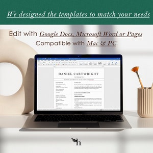 Clean Resume Template Google Docs, Modern Resume Template Word, Resume ...
