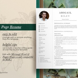 Clean and Simple Resume Template for Word, Minimalist CV Resume ...