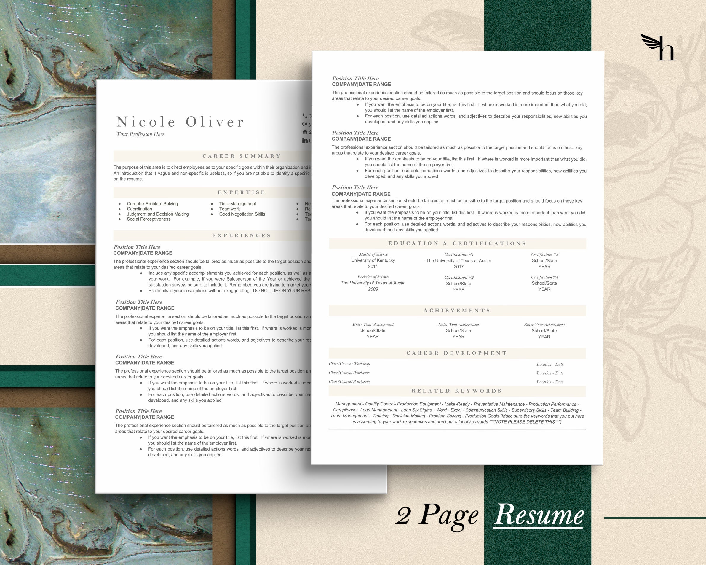 Resume Template Google Docs ATS Friendly Resume Template for - Etsy