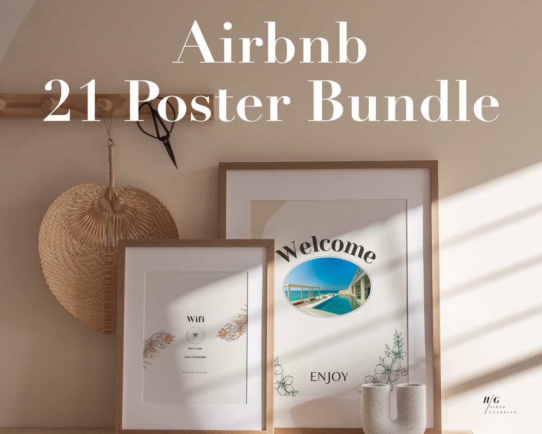 21 Airbnb Poster, Airbnb Host, Vacation Rental, Check Out Signage, the ...