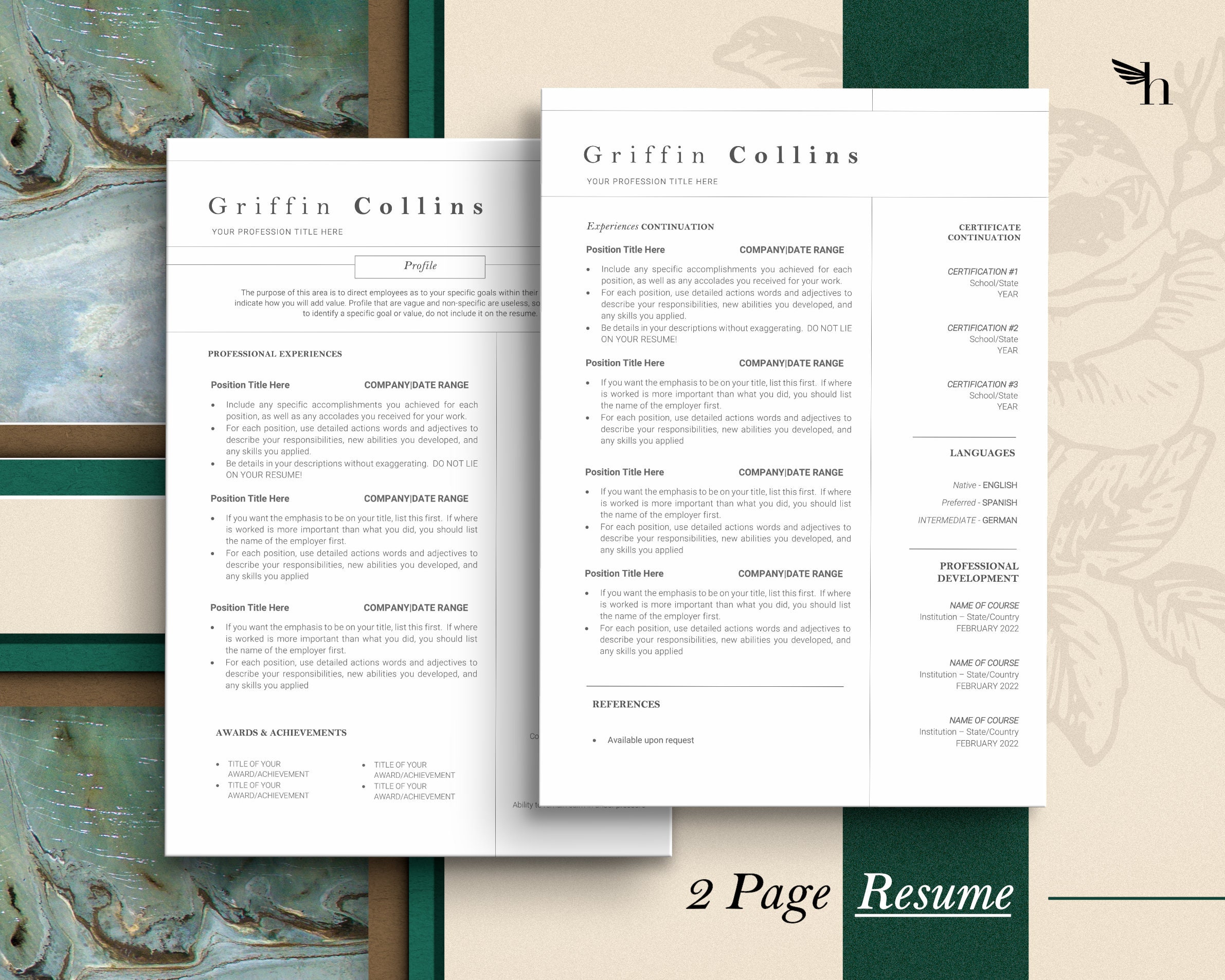 CV Template With Photo, Resume CV Template Word, CV Template With Photo ...