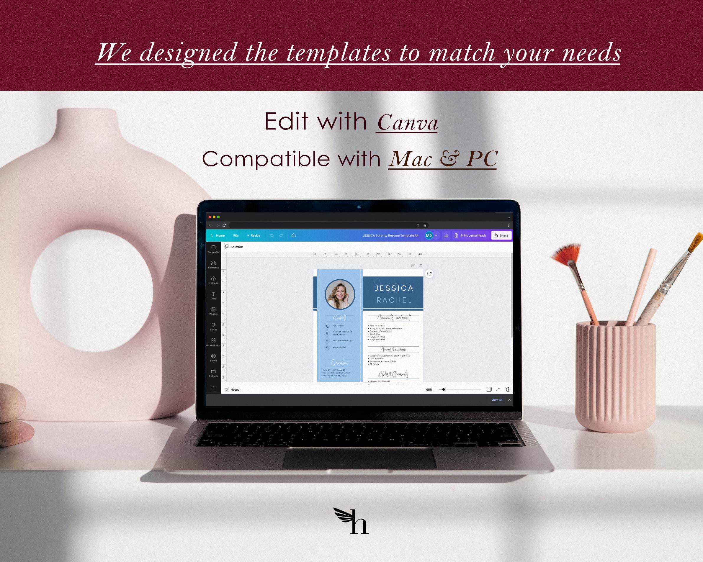Cute Sorority Resume Template Blue, Sorority Resume Template, Delta ...
