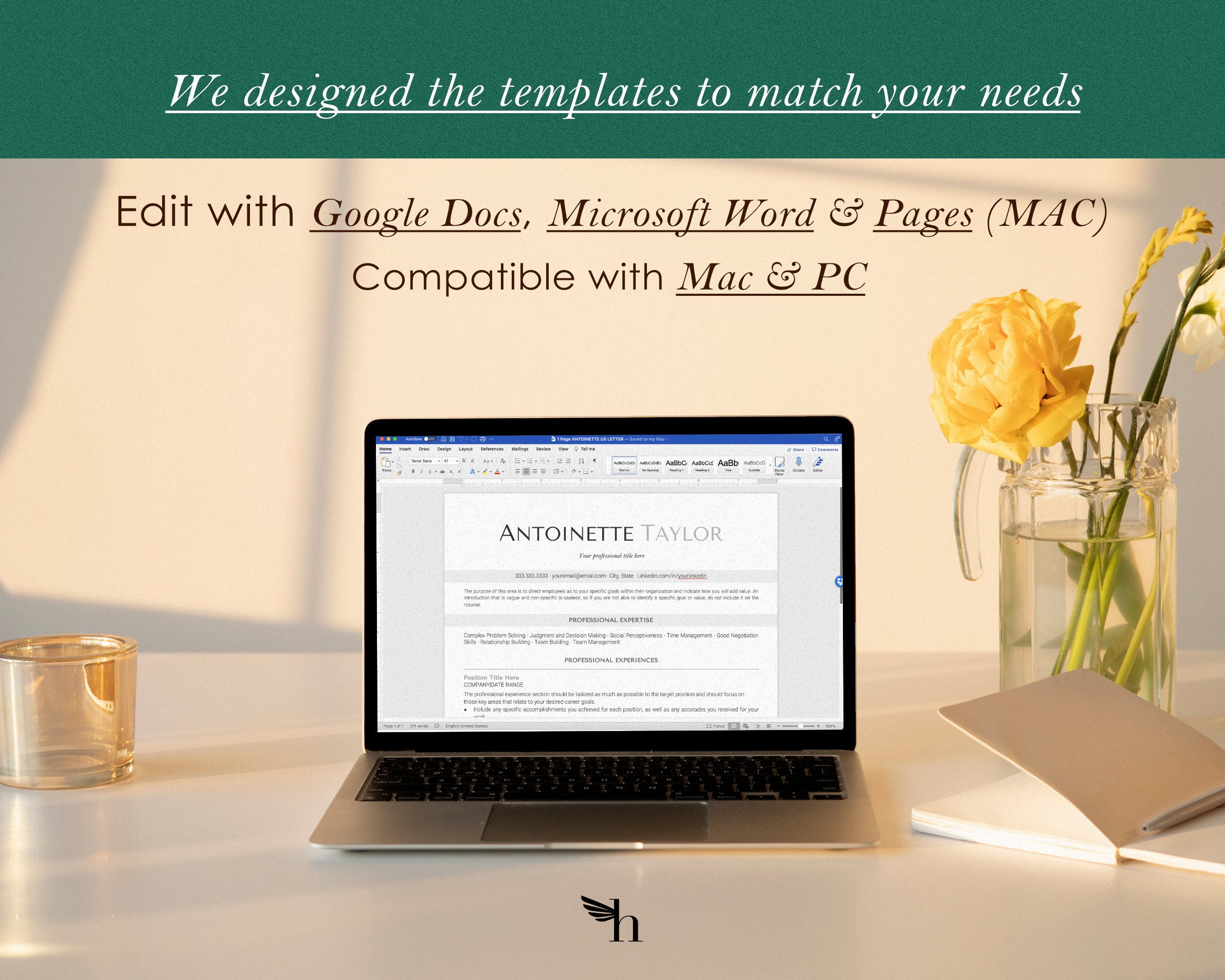 Clean Simple Executive Resume Template 2023 Modern CEO - Etsy
