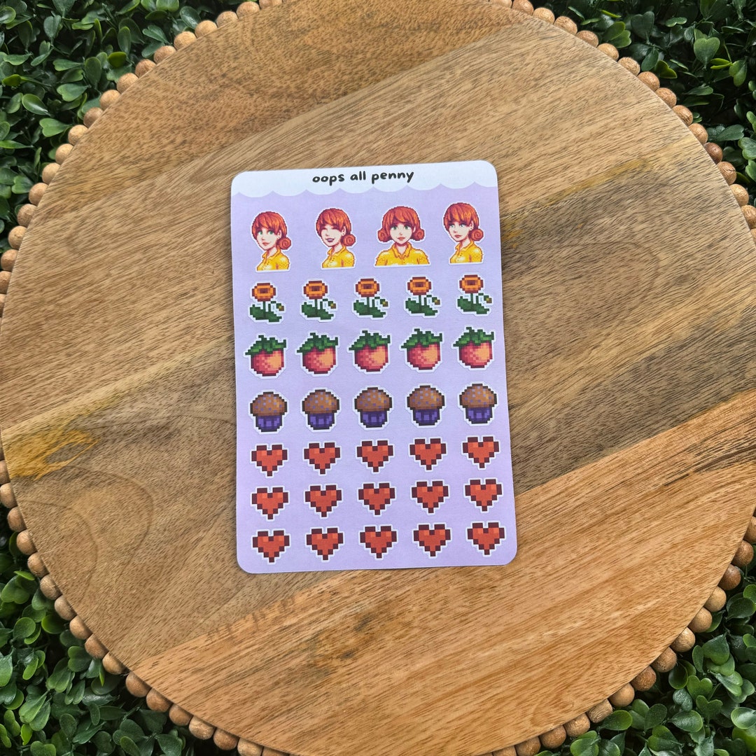 Stardew Valley Stickers Oops All Penny for Planners, Progress Trackers, Stationary, and More - Etsy