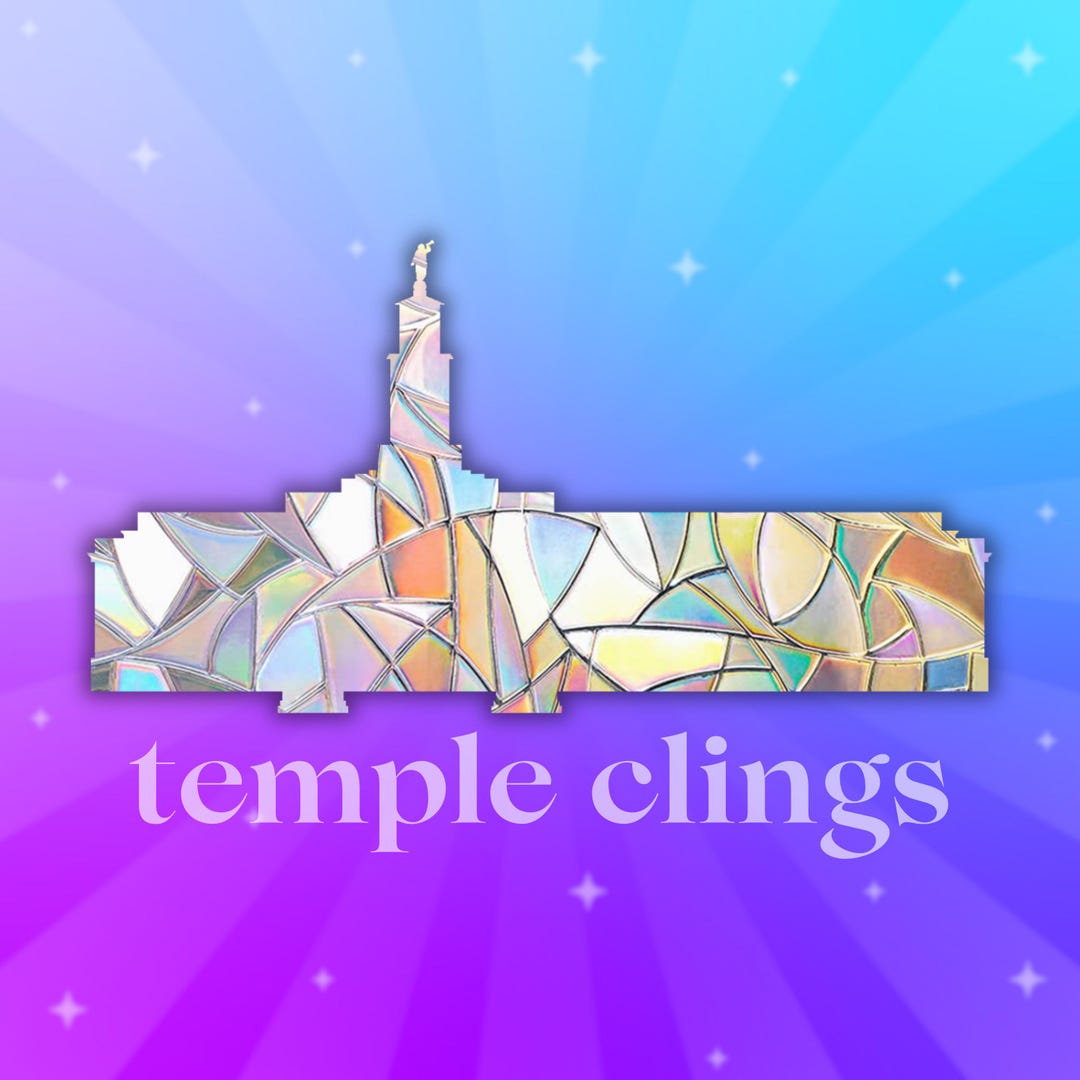 Oklahoma City Temple Window Cling: Prismatic Vinyl Decal - Etsy