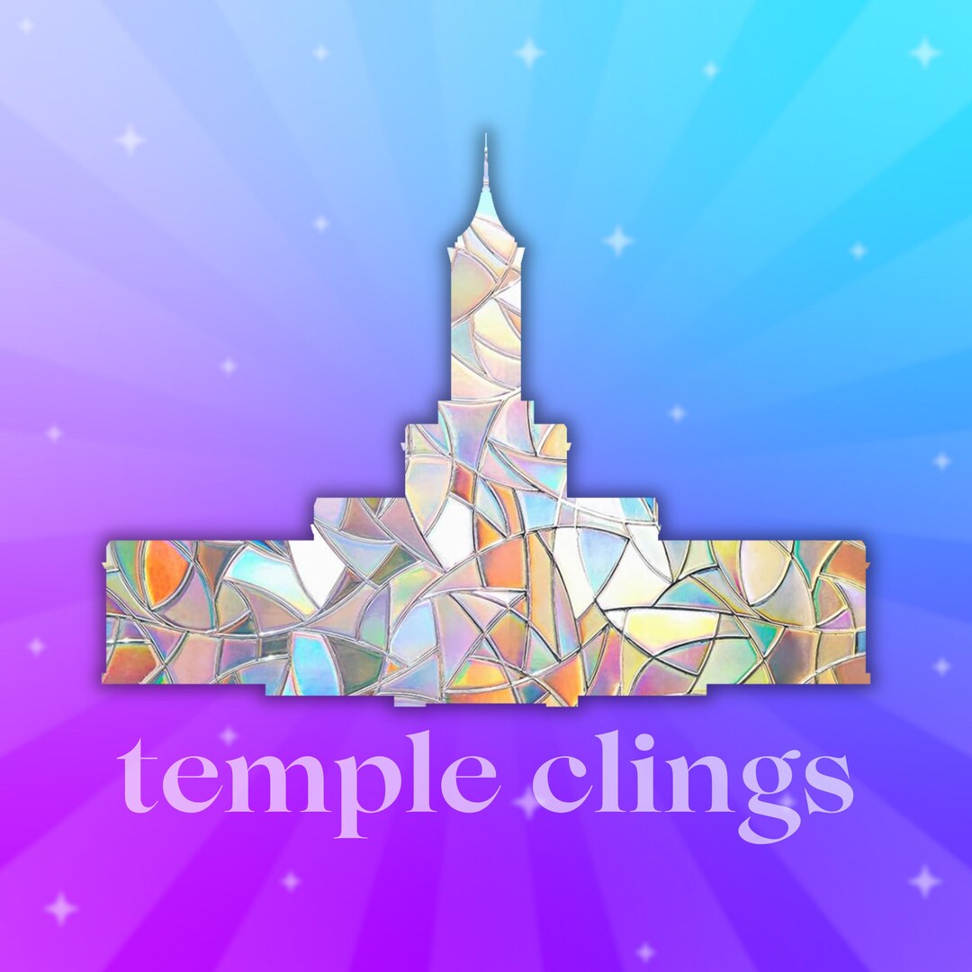 Moses Lake Washington Temple Window Cling: Prismatic Vinyl Decal - Etsy