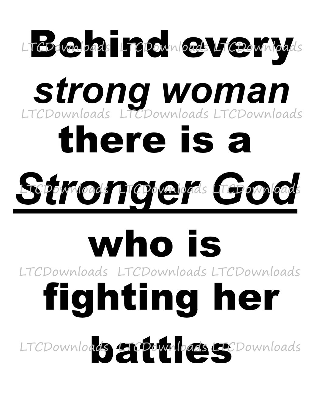 Strong Woman Png, Stronger God Png, Religious Png, Strong Woman Quote ...