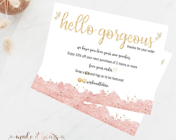 Poshmark Thank You Cards Poshmark Thank You Template - Etsy