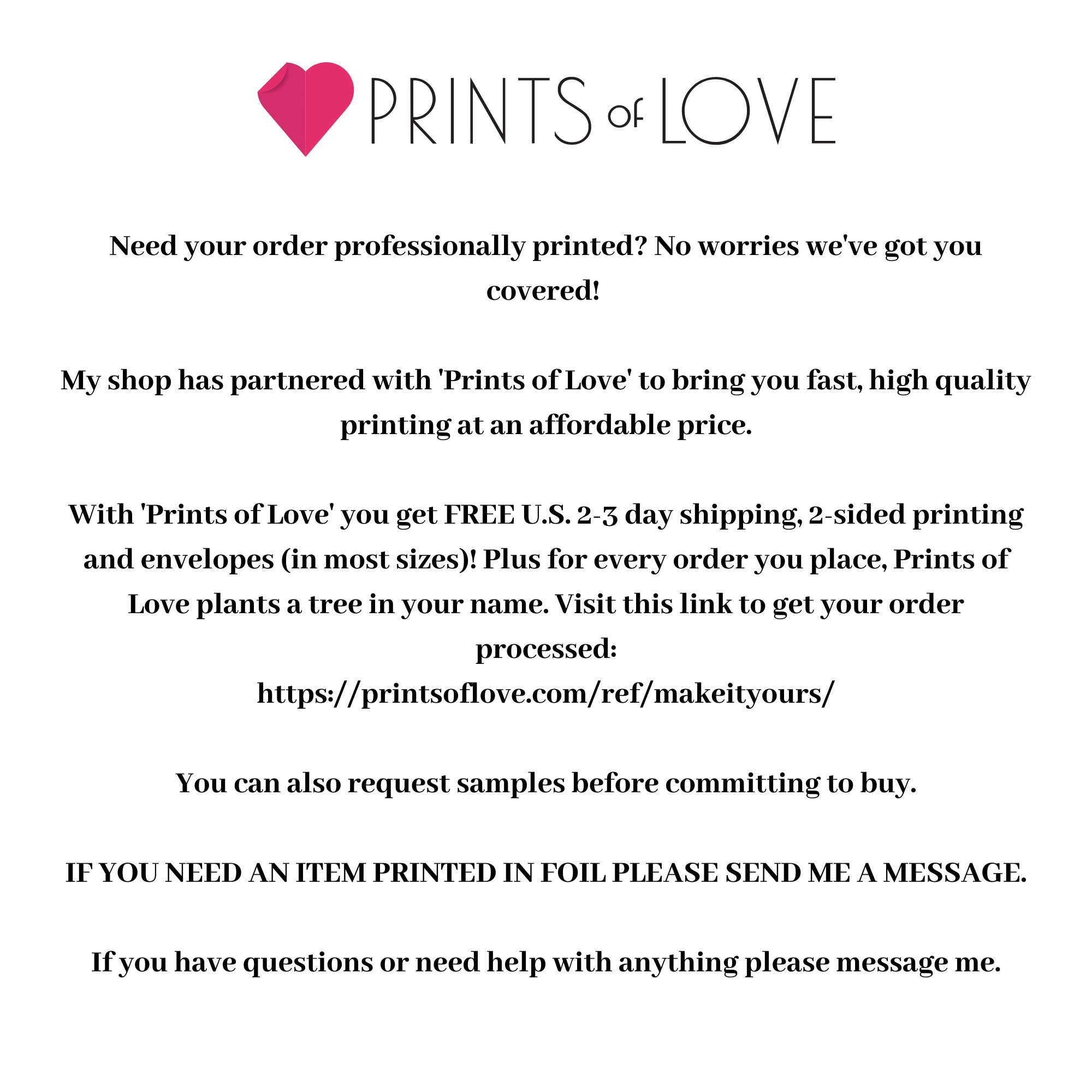 Editable Christmas Thank You Card, Thank You Order Insert Card ...