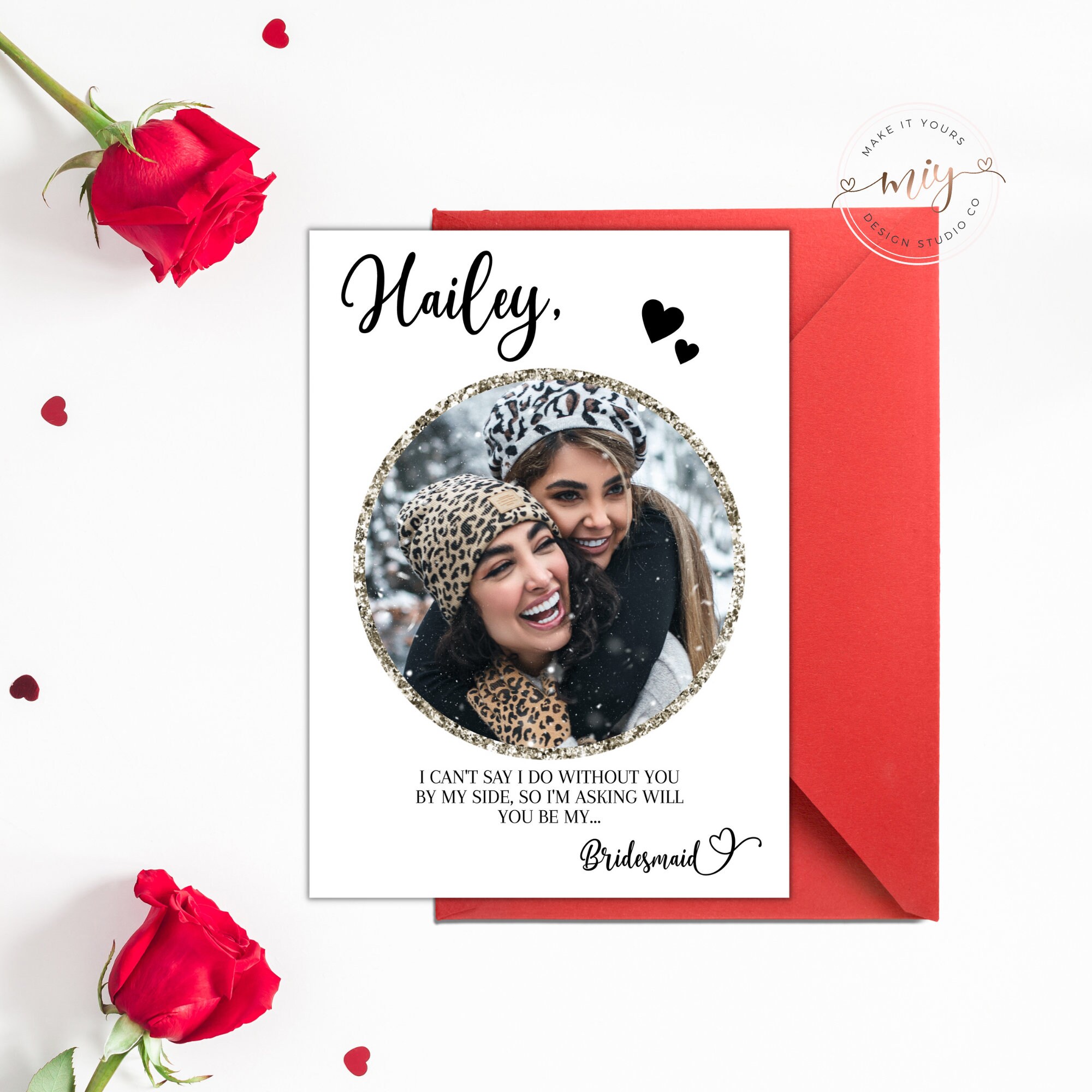 Editable Bridesmaid Proposal Card Bridesmaid Proposal Card Template Will You Be My Bridesmaid