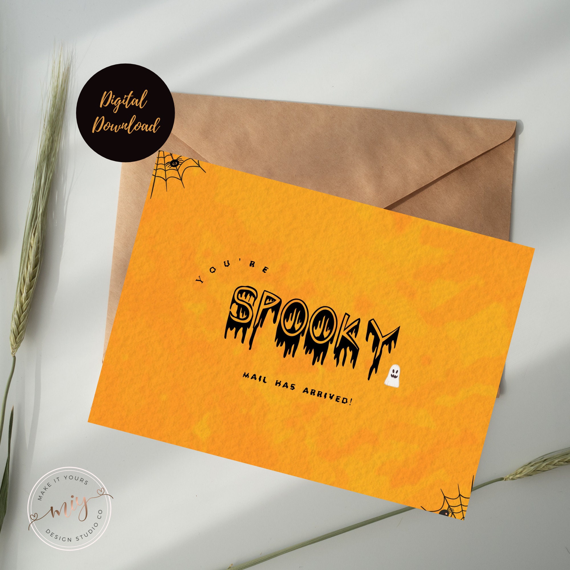 Editable Halloween Thank You Card Template, Thank You for You Order ...