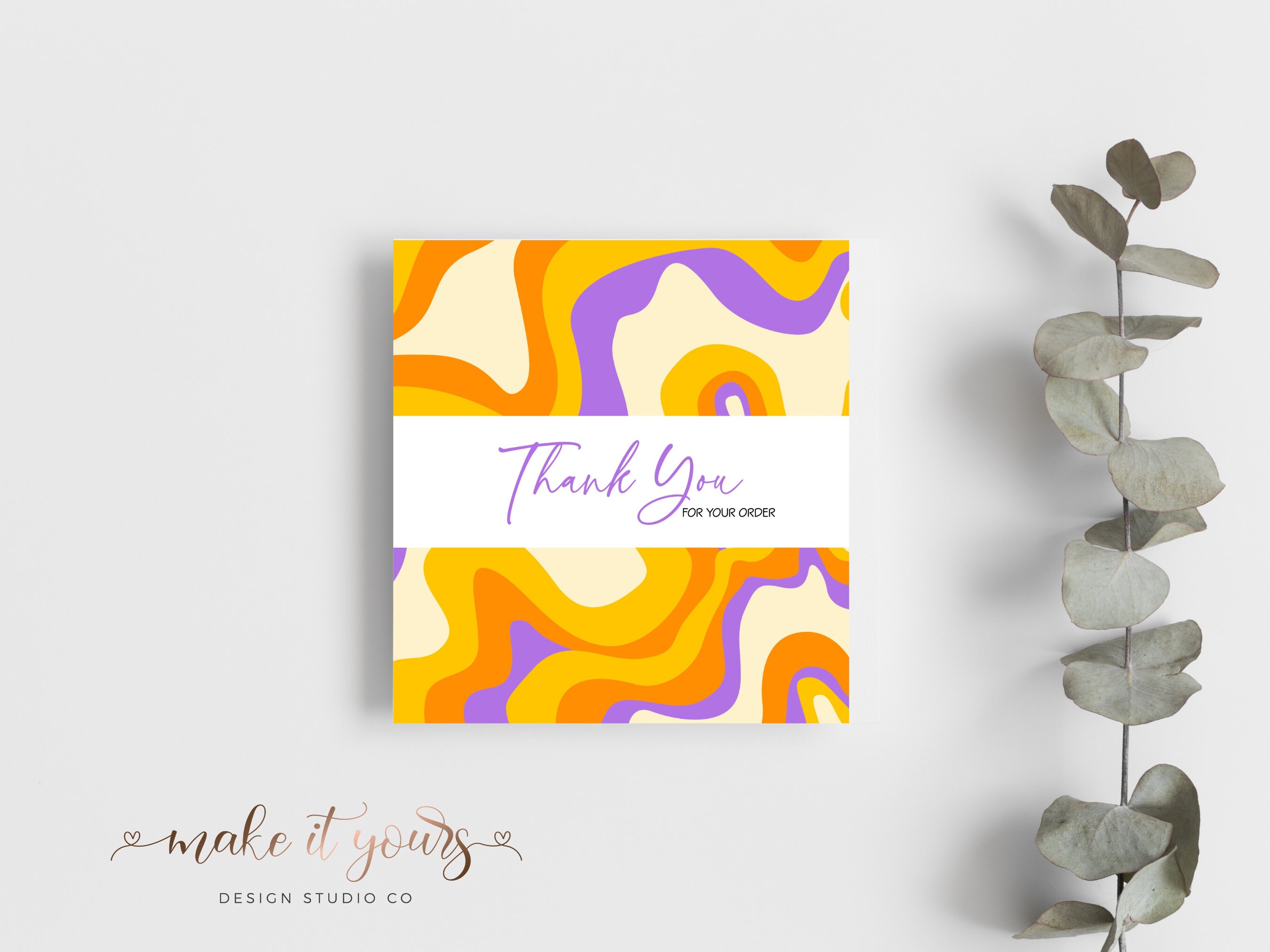 Editable Business Thank You Card, Thank You Insert Card, Thank You for ...
