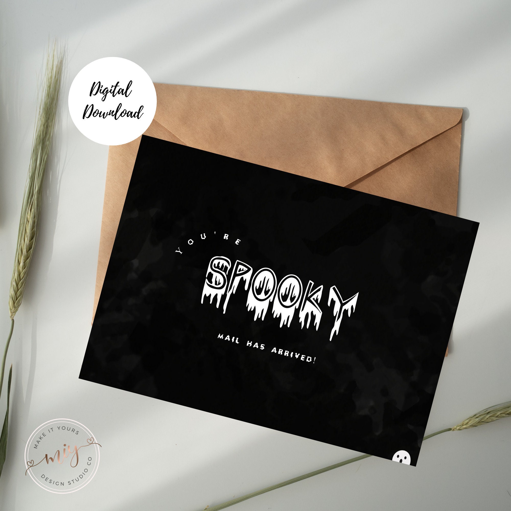 Editable Halloween Thank You Card Template, Thank You for You Order ...