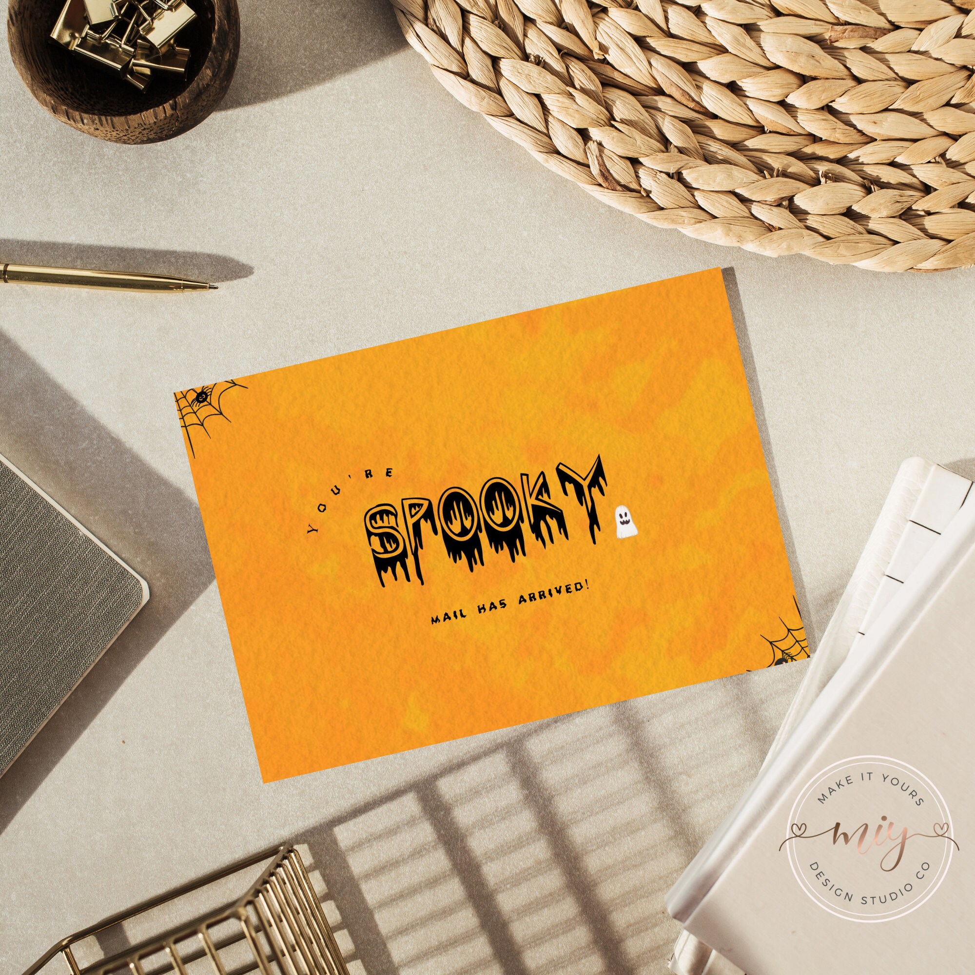Editable Halloween Thank You Card Template, Thank You for You Order ...