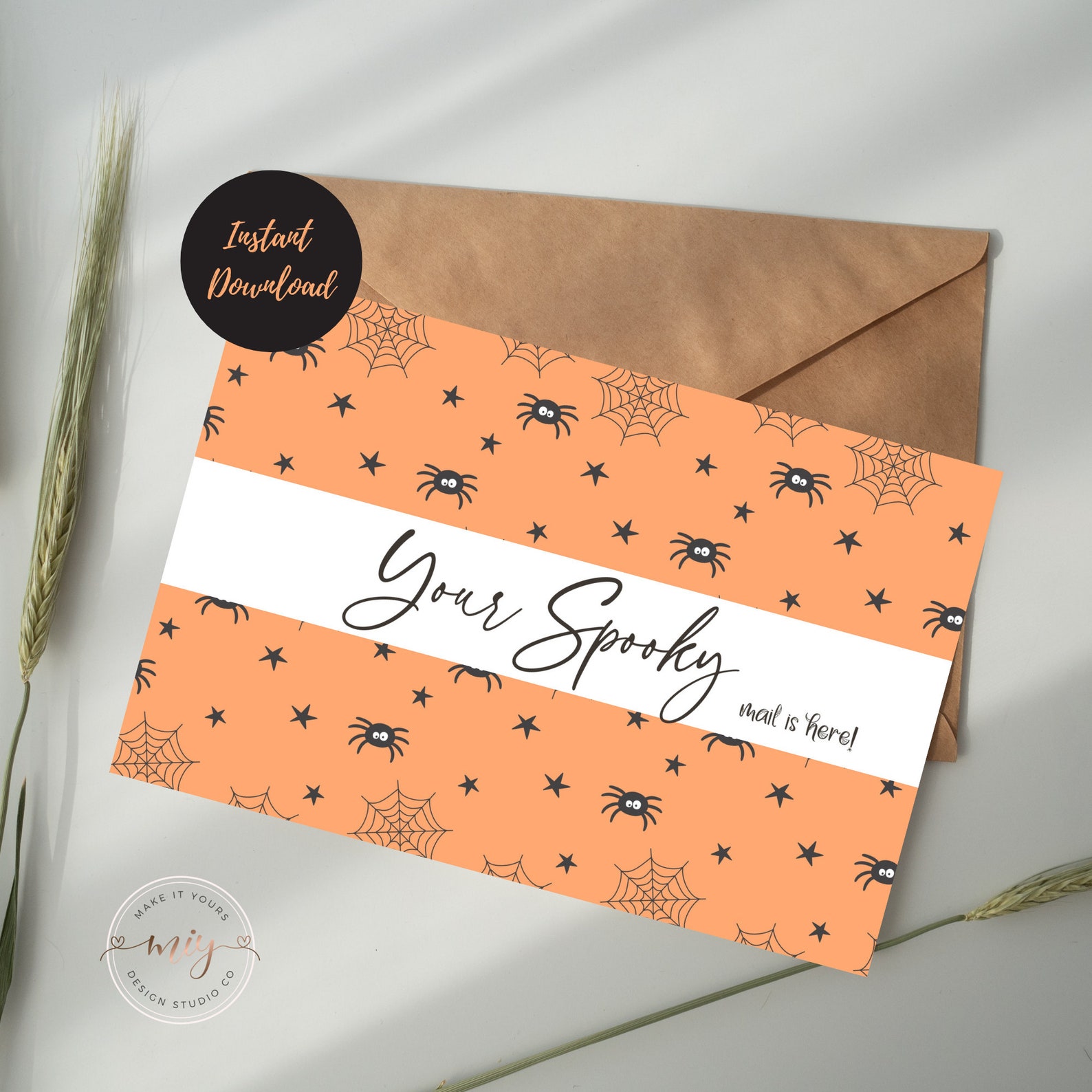Editable Halloween Business Card Template, Thank You for You Order ...