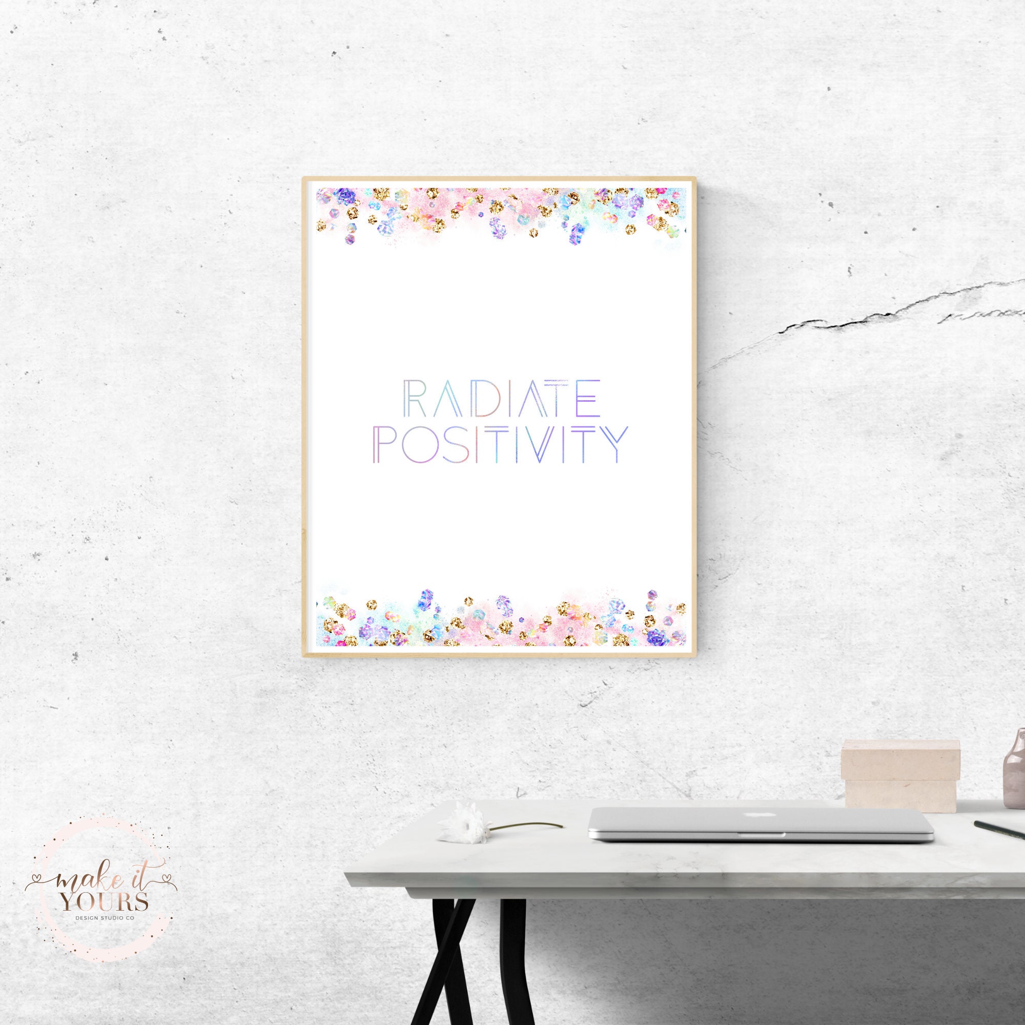 Radiate Positivity Printable Radiate Positivity Sign Radiate - Etsy