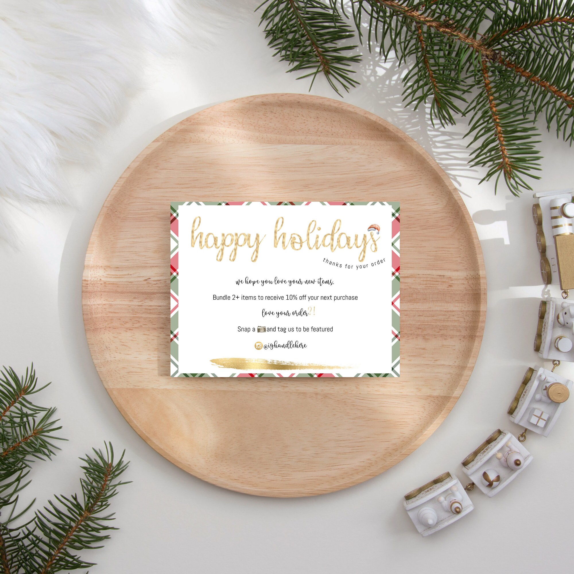 Editable Holiday Business Thank You Card, Happy Holidays Thank You ...