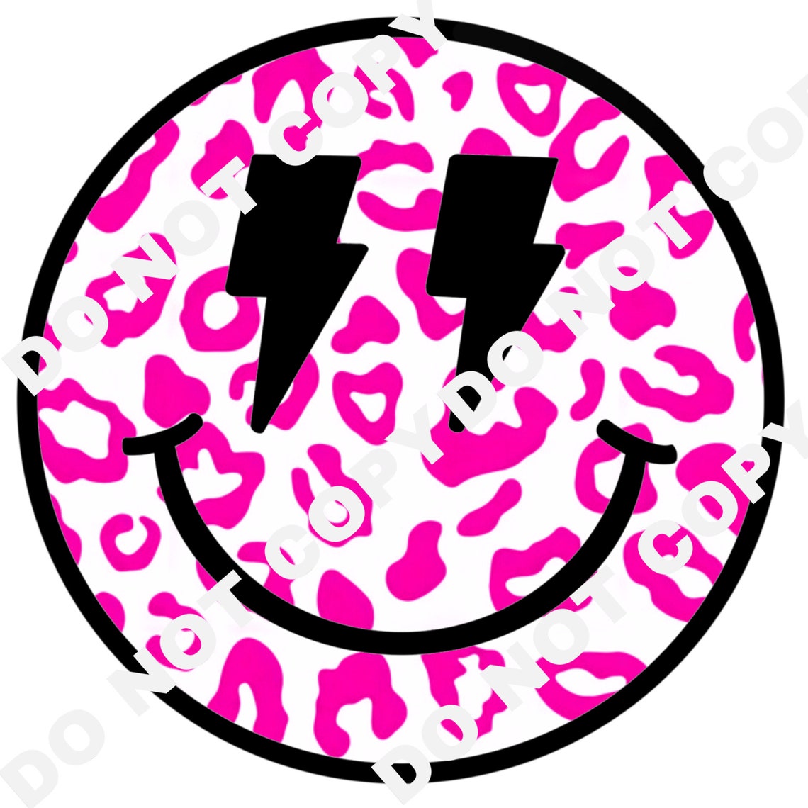 Leopard Smiley Face Digital Download - Etsy