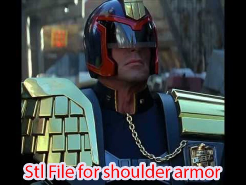 STL Files 3D Printing Judge Dredd Stallone Shoulder Pauldron - Etsy Canada