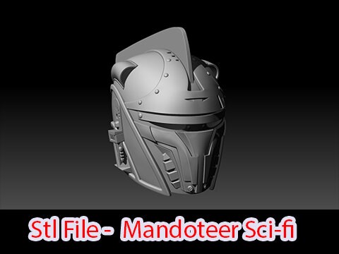 Futuristic Knight Helmet