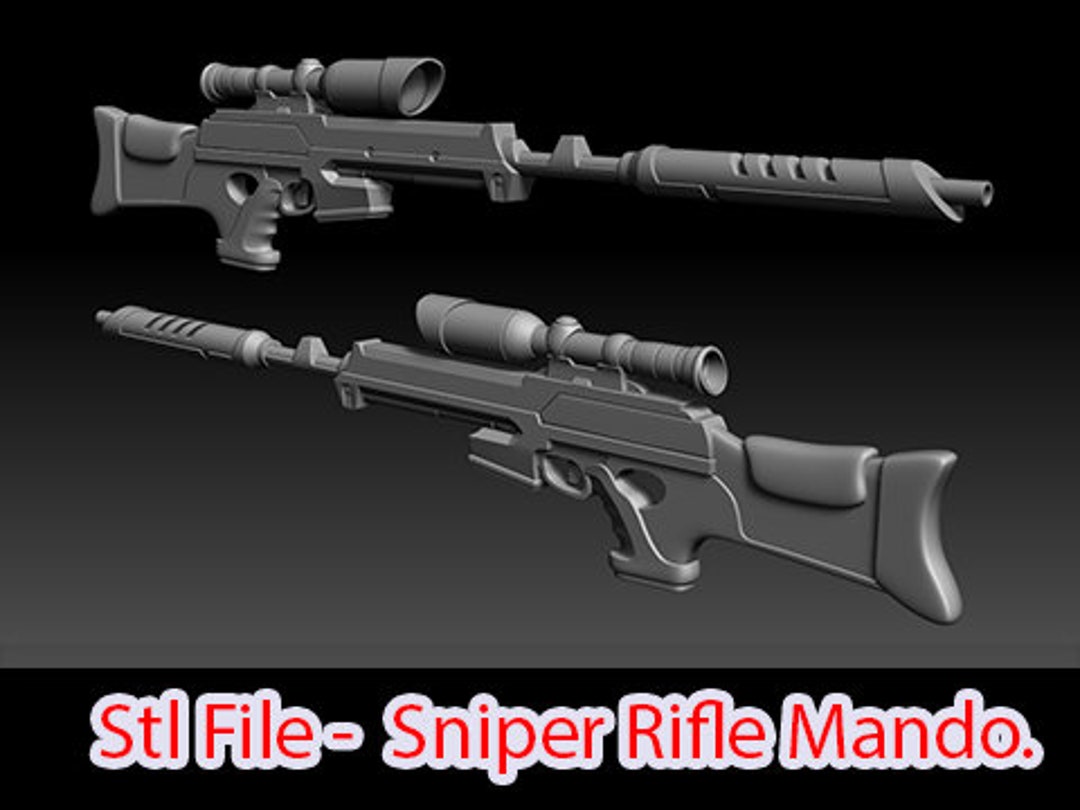 STL Files 3D Printing Mandalorian Sniper Rifle Star Wars - Etsy