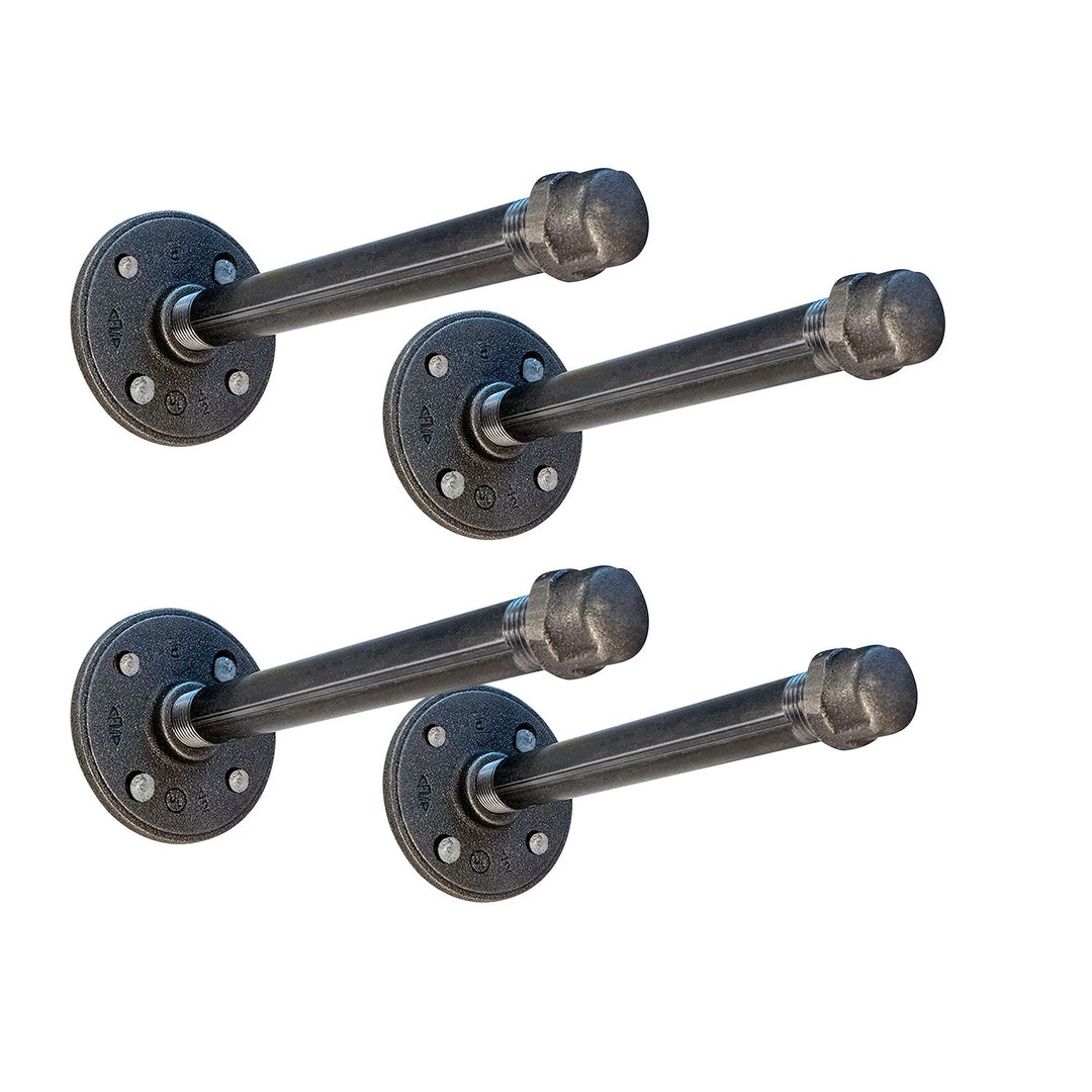 Pipe Shelf Bracket, Industrial Pipe Shelves, Rustic Floating Kitchen ...