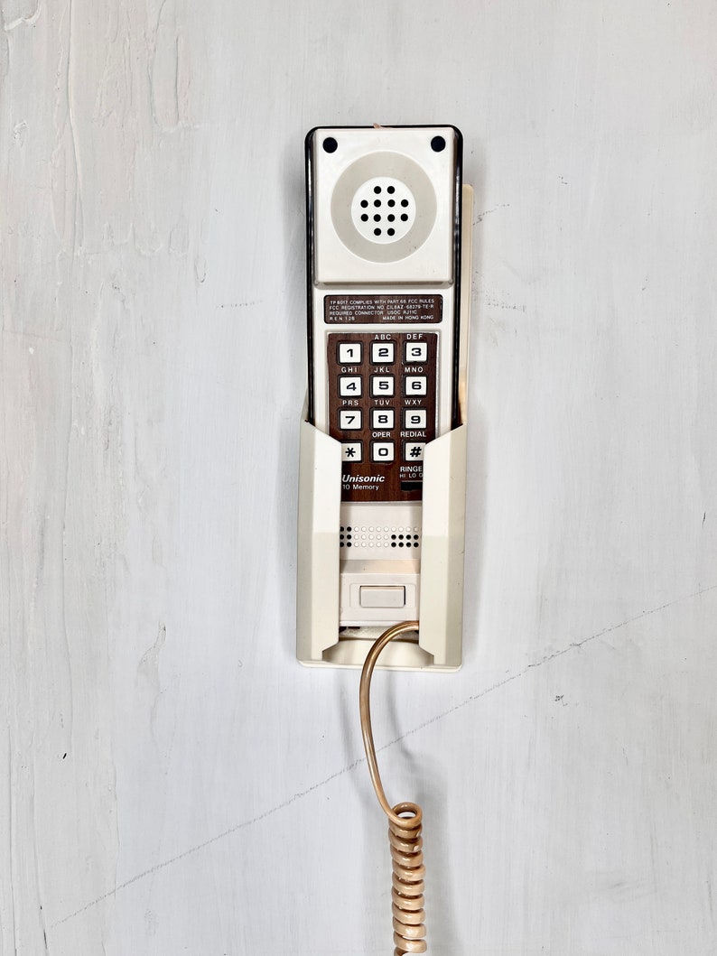 Vintage Landline Phone | Push Button House Phone With Cord | 1980's ...