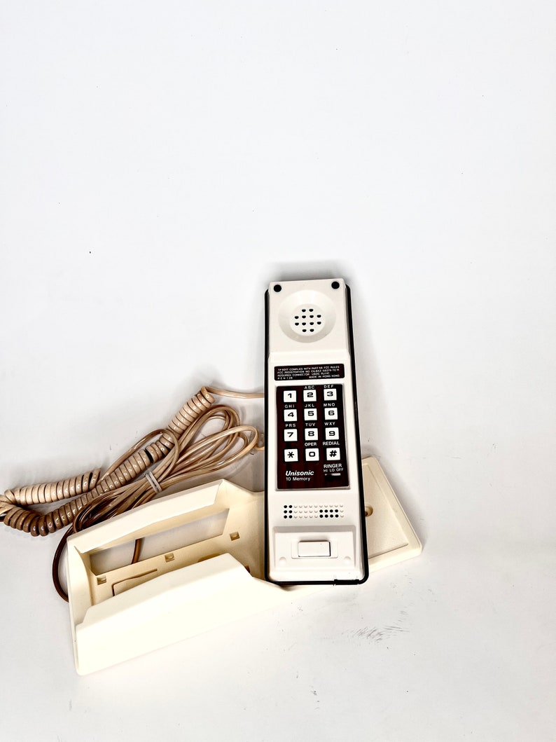 Vintage Landline Phone | Push Button House Phone With Cord | 1980's ...