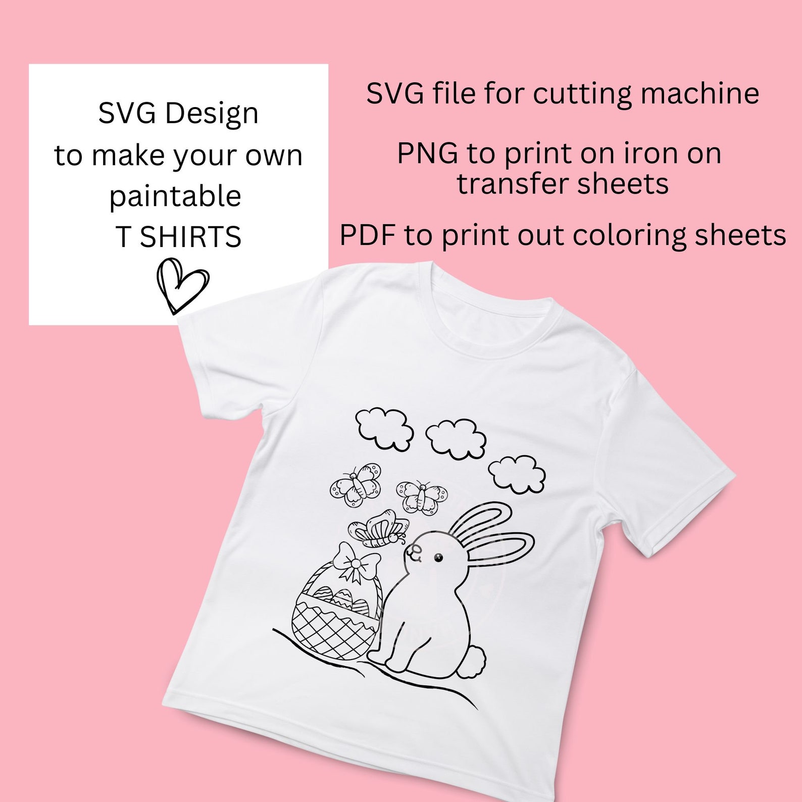 Easter SVG, Color SVG, Easter Coloring Svg, Easter Bunny Coloring Page ...
