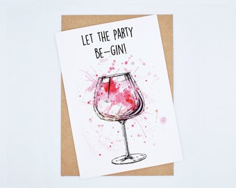 Gin Best Friend Card - Etsy