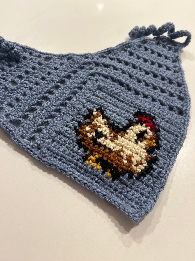 CUSTOM Crochet Bandana | Handmade Crochet Bandana With Pixel Art ...