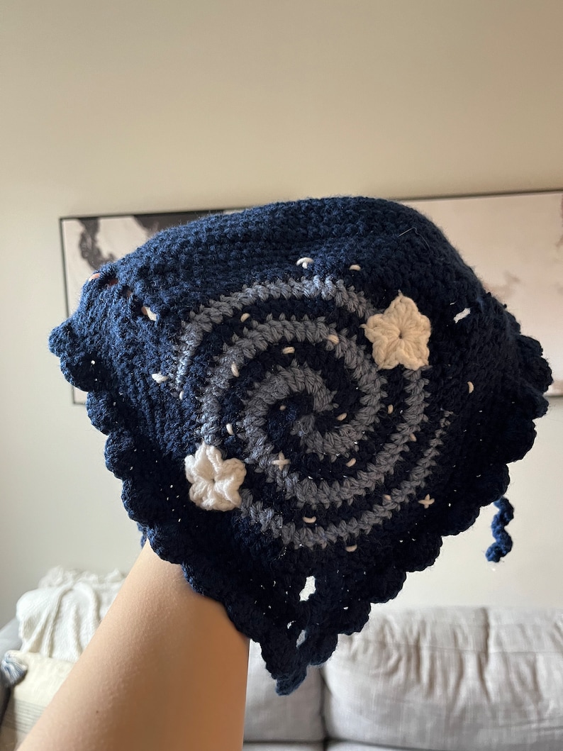 CUSTOM Crochet Bandana | Handmade Crochet Bandana With Pixel Art ...