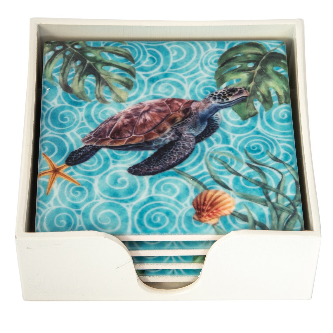 Turtle Coasters Beach Coasters Sea Turtle Coasters Beach - Etsy