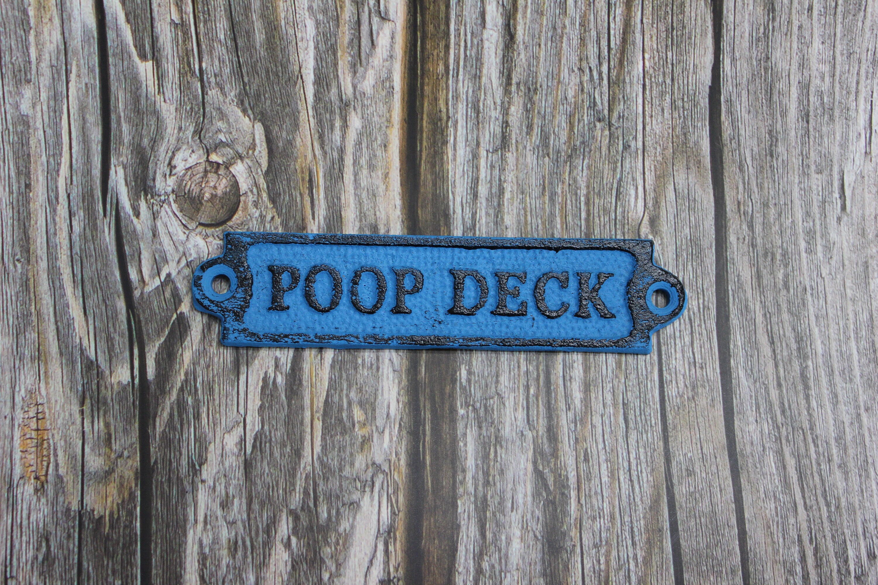 Poop Deck Sign Wall Sign Funny Bathroom or Nursery Decor - Etsy