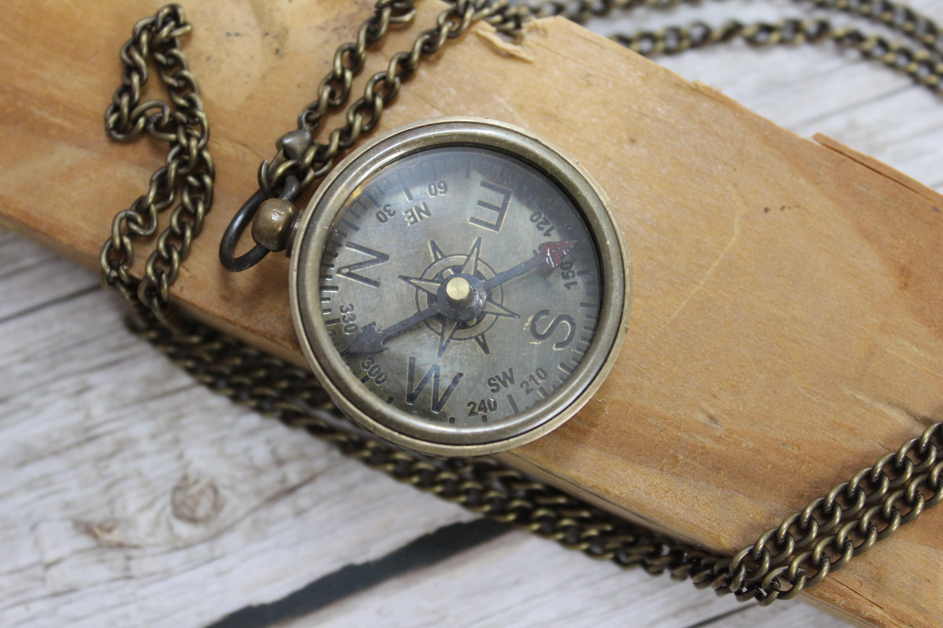 Old Compass With Chain