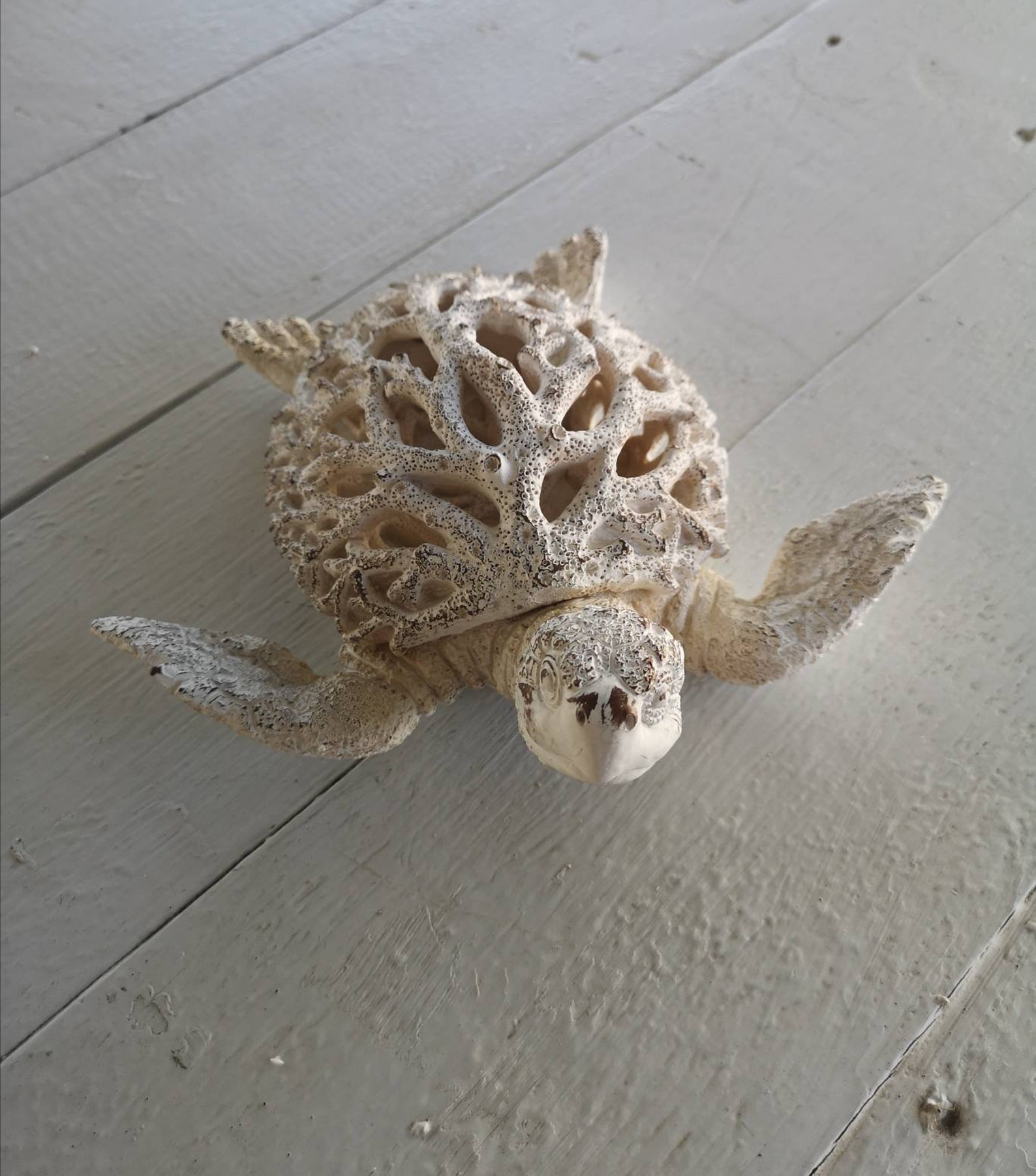 Turtle Figurine Coral Decor Sea Turtle Decor Turtle Decor - Etsy
