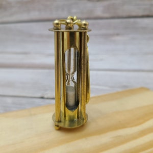 Sand Timer Keychain, Brass Sand Timer Keychain, Brass Key Ring ...