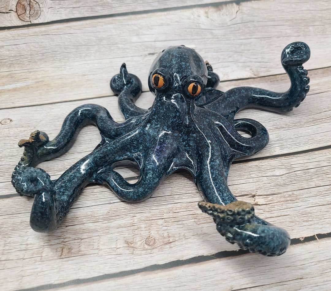 Octopus Hook, Octopus Decor, Nautical Decor, Octopus Key Hook, Octopus ...