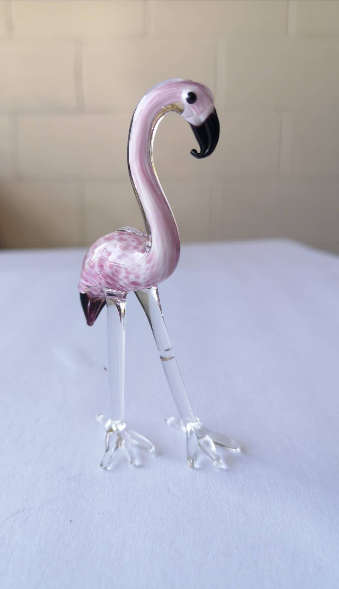 Flamingo Figurine Glass Flamingo Figurine On Sale Pink | Etsy