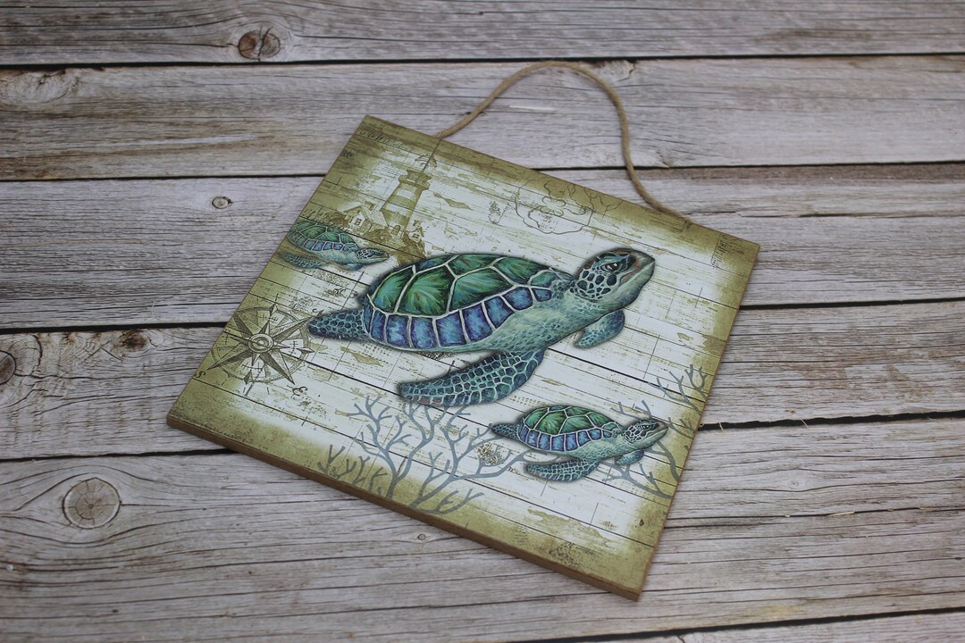Turtle Bay Sign, Sea Turtle Wall Art, Sea Turtle Sign, Sea Turtle Wall ...