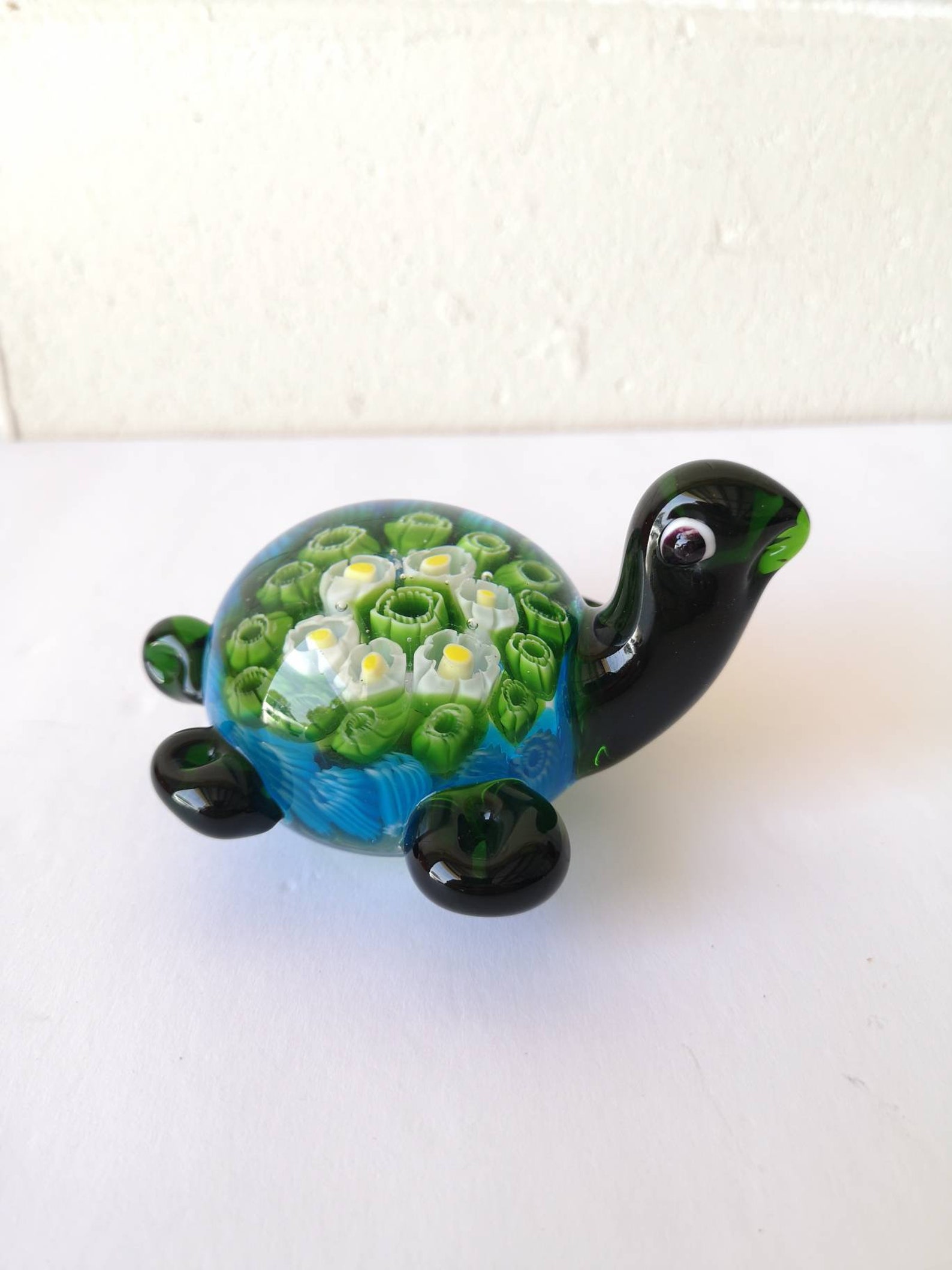 Blue Glass Sea Turtle Figurine Turtle Figurine Sea Turtle | Etsy
