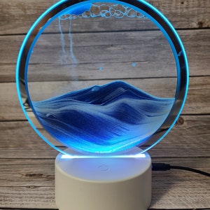 3D Moving Sand Lamp, Ocean Lamp, Quicksand Lamp, 3D Night Light Sand ...