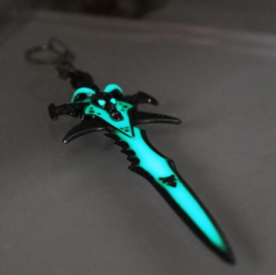 Glow in the Dark Keychain, Sword Keychain, Knight Keychain, Frostmourne ...