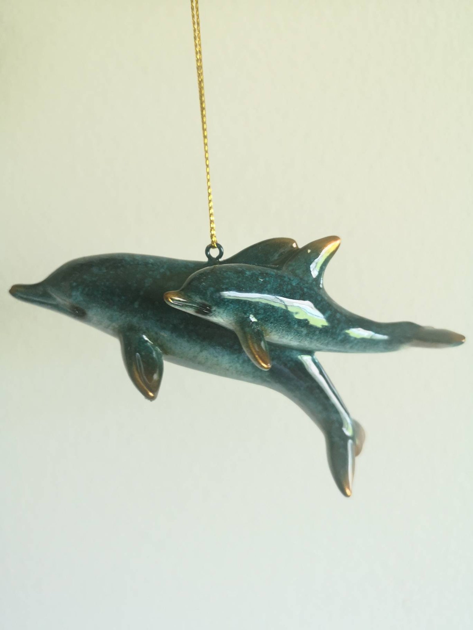 Dolphin Ornament SET OF TWO Beach Ornament Christmas | Etsy