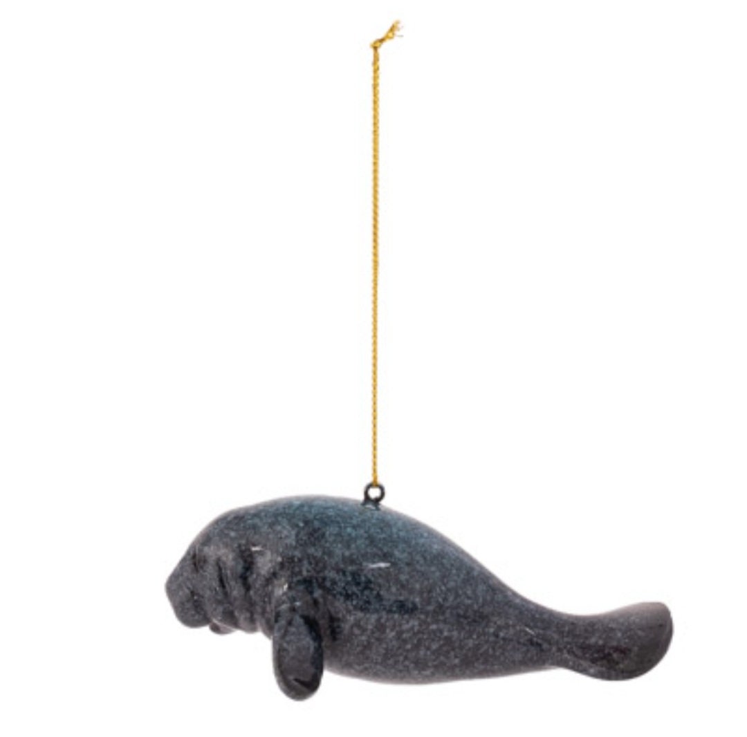 Manatee Ornament, Manatee Ornament SET OF TWO, Manatee Figurine ...