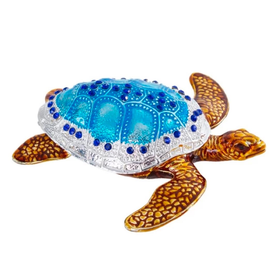 Turtle Trinket Box, Sea Turtle Storage Box, Sea Turtle Storage Box, Sea ...