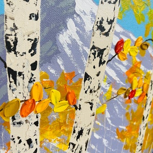 Aspen Tree Painting, Large Aspen Tree Art, Birch Tree Original Aspen ...